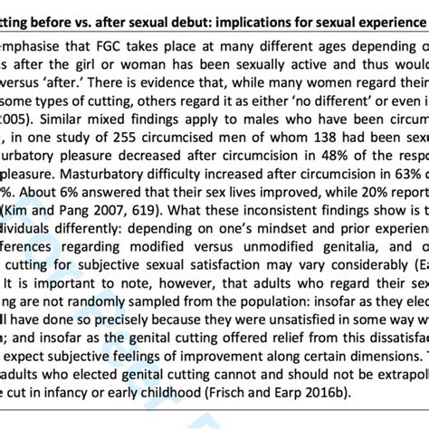 Genital Cutting Before Vs After Sexual Debut Download Scientific Diagram