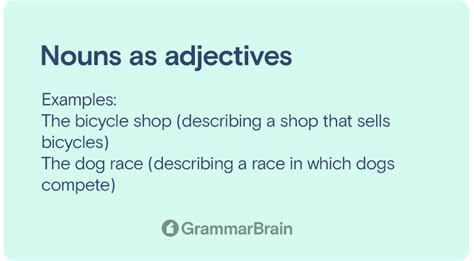 Understanding A Noun Adjective How It Works Definition Examples