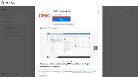 Enterprise Content Management CMiC For Outlook Add In