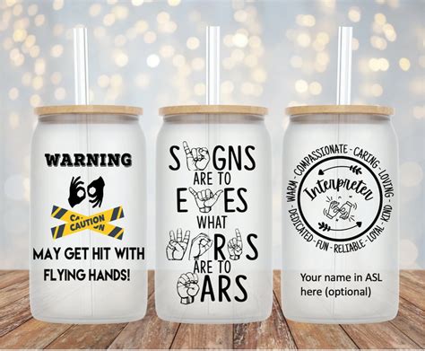 Asl Interpreter Libby Coffee Beer Cup