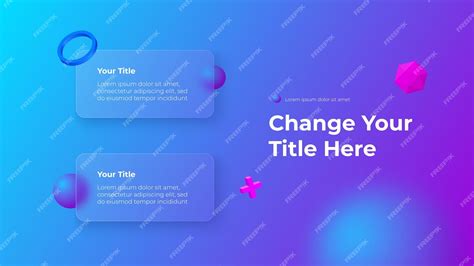 Premium Vector Glassmorphism Concept With 3d Geometric Shapes Frosted