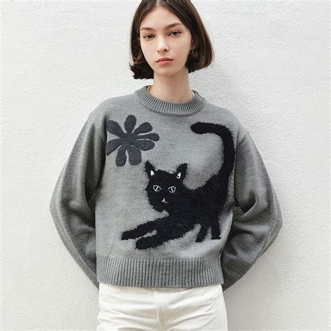 네로 플라워 니트 그레이 감도 깊은 취향 셀렉트샵 29cm