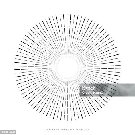 기하학적 인 손으로 그린 일광욕 태양 광선 선의 형태로 광선으로 빛나는 별 선형 햇빛 파동 여름과 일몰 일출과 방사형 불꽃 놀이 상징 빈티지 스타일 벡터 스톡 일러스트레이션