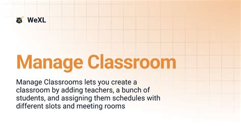 Manage Classroom Wexl