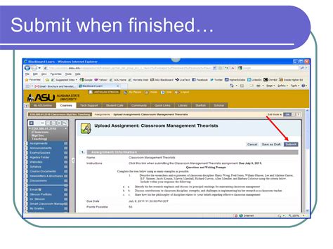 Submitting Assignments Through Blackboard Ppt