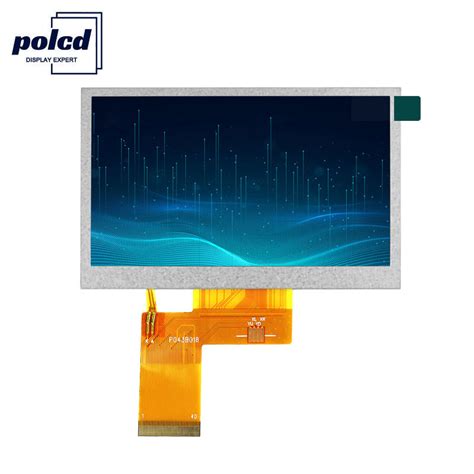 Polcd Brightness 300 4 3 Inch Tft Lcd Display 800X480 TFT Resistive Touch Screen