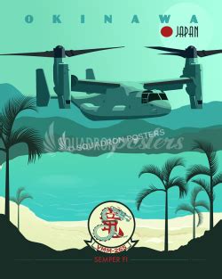 Marine Corps V 22 Osprey Vmm 265 Okinawa Squadron Posters
