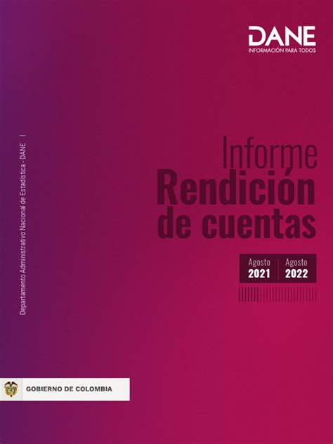 informe rendicioncuentas dane agosto 2021 2022 pdf responsabilidad
