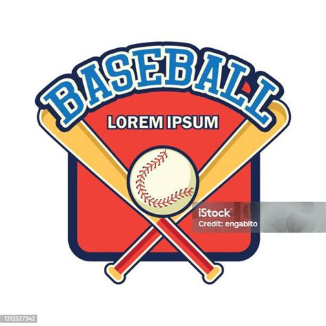 슬로건 태그 라인 벡터 일러스트레이션을위한 텍스트 공간이있는 야구 휘장 Championship에 대한 스톡 벡터 아트 및 기타 이미지 Championship