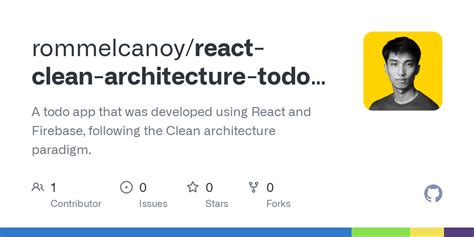 Github Rommelcanoy React Clean Architecture Todo App A Todo App That Was Developed Using