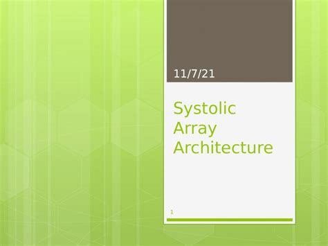 Pptx Systolic Array Architecture Dokumentips