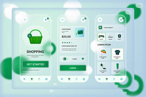 Shopping Mobile App Glassmorphic UI Design On Behance