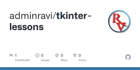 GitHub Adminravi Tkinter Lessons