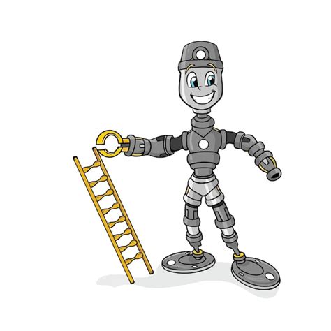 Premium Vector Robot Cartoon Design Vector Illustration