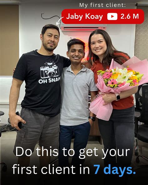 How To Get Your First Client In 7 Days Pratham Jindal Posted On The