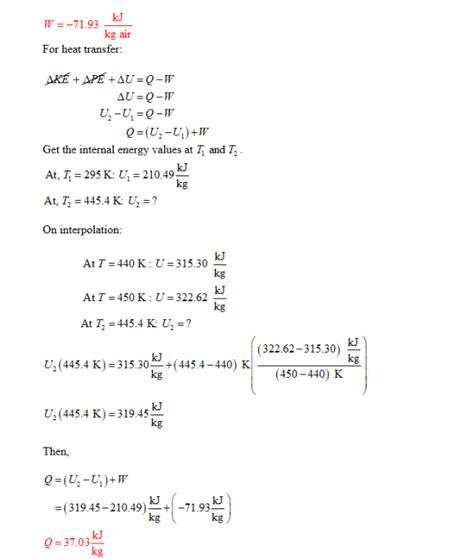 Air Undergoes A Polytropic Process In A Piston Cylinder Assembly From P1 1 Bar T1 Wizedu