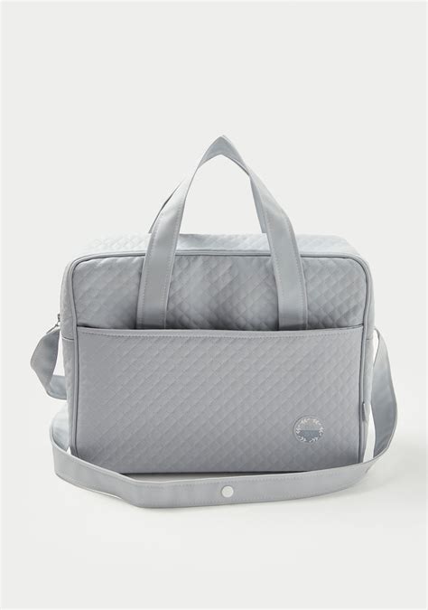 Buy Cambrass Quilted Diaper Bag With Double Handle And Zip Closure For