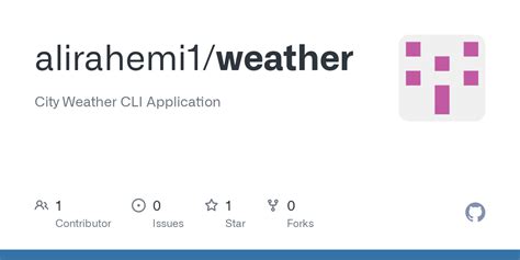 GitHub Alirahemi Weather City Weather CLI Application