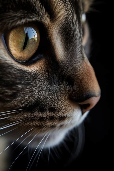 Yellow Cat S Eye Ai Generated Stock Image Image Of Vibrant Wild