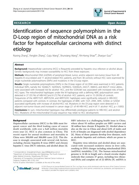 Pdf Identification Of Sequence Polymorphism In The D Loop Region Of