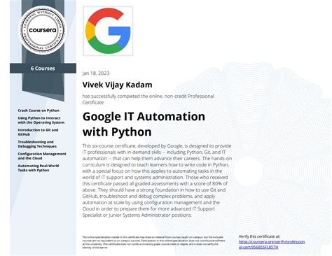 Vivek Kadam On Linkedin Python Automation Coursera