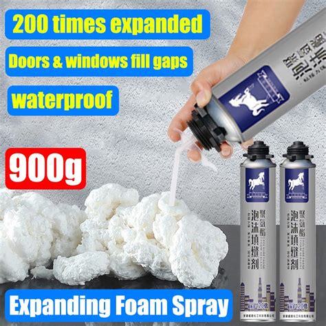 【in Stock】900g Polyurethane Foam Spray Expanding Pu Foam Spray For Cracks And Leak Sealant