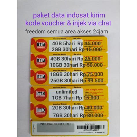 Jual Paket Data Indosat Injek Vocer Via Chat Shopee Indonesia