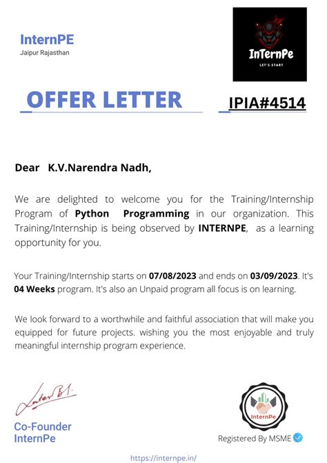 narendra kota on linkedin internpe