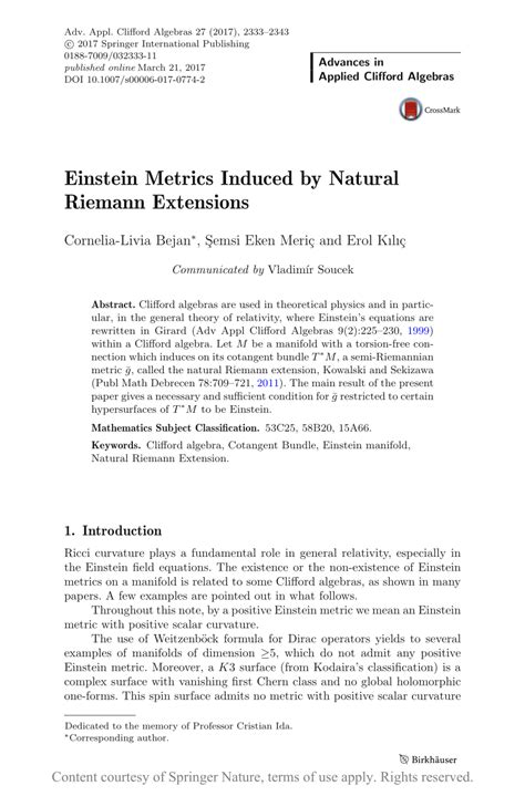 Einstein Metrics Induced By Natural Riemann Extensions Request Pdf
