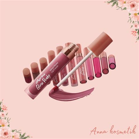 Marina Glow Ready Lip Cream Velvet Matte Lazada Indonesia