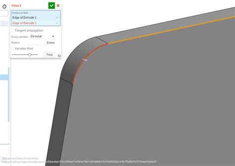 Fillet Tangential Propagation — Onshape