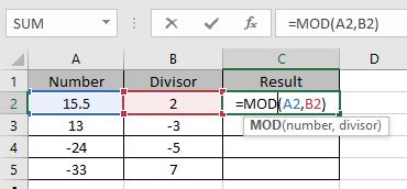 How To Use The MOD Function In Excel