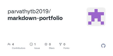 Github Parvathytb2019markdown Portfolio