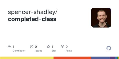 Github Spencer Shadley Completed Class