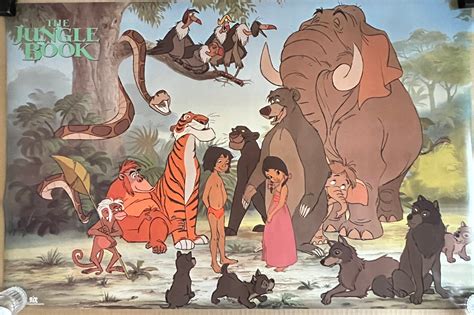 Vintage Original Poster Jungle Book The Walt Disney Company 1970s Movie