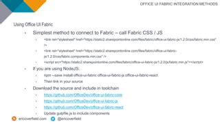 Use Office UI Fabric React To Build Beauty With SharePoint PPT