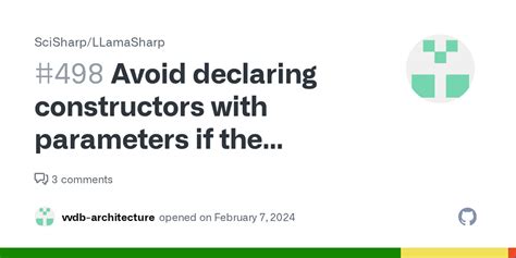 Avoid Declaring Constructors With Parameters If The Properties Of The Type Can Be Obtained From