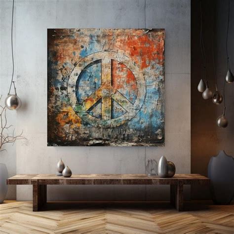 Peace Sign Wall Art Etsy