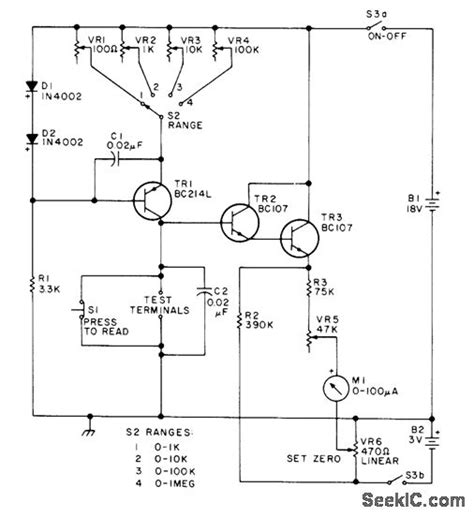 Linear Scale Ohmmeter 1 Analog Circuit Basic Circuit Circuit