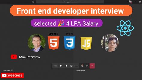 Front End Developer Interview 2024 Fresher React Js Developer Interview Selected 🎉 Full