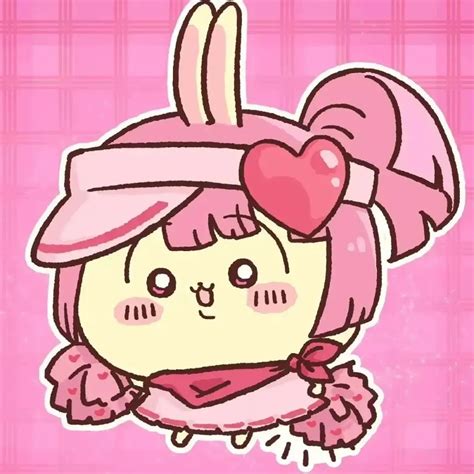 粉系可爱卡通形象，头戴兔耳帽的萌妹子头像 Chiikawa吉伊卡哇×守护甜心头像表情包图片动图 求表情网斗图从此不求人