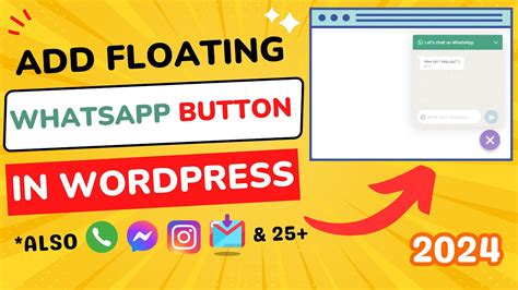 How To Add WhatsApp Button On WordPress Website Other Call To Action Button Too YouTube