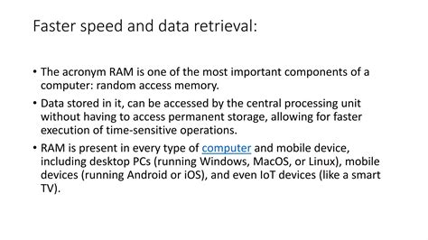 random access memory pptx data storage and warehousing computing