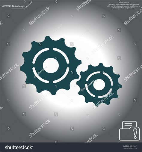 Vector Cog Settings Icon Symbol Stock Vector Royalty Free Shutterstock