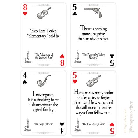 Sherlock Holmes Playing Cards Prospero Art
