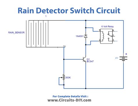 Rain Detector Switch Using Relay