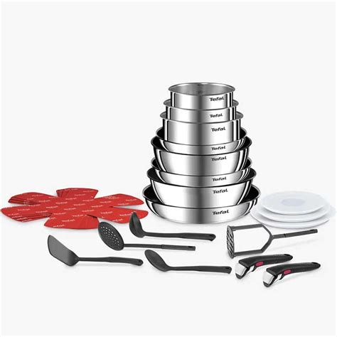 Tefal Ingenio Emotion Stainless Steel Pans Lids And Utensils Set 22