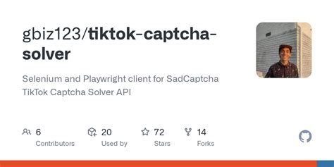 Github Gbiz123tiktok Captcha Solver Selenium And Playwright Client