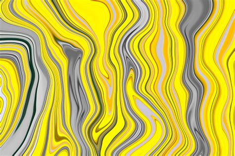 대리석 잉크 다채로운 노란색 과 회색 대리석 패턴 텍스처 추상적 인 배경 배경 또는 배경 화면 흐름 잉크에 사용할 수 있습니다 대리석 무늬 장식에 대한 스톡 벡터 아트 및