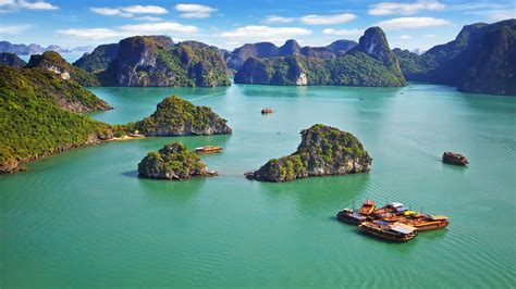 Ha Long Bay Vietnam Mountains Sea 4k Hd Wallpaper